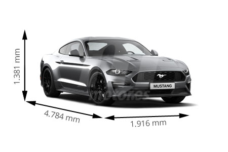 Medidas Ford Mustang: longitud, anchura, altura y maletero