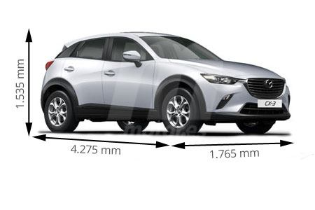 Medidas Mazda CX-3: longitud, anchura, altura y maletero