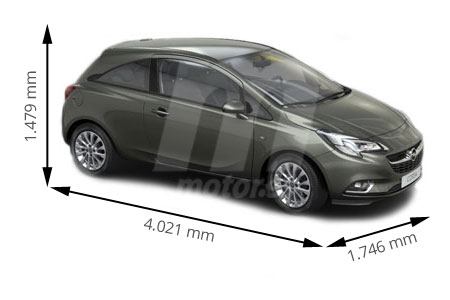 Medidas Opel Corsa: longitud, anchura, altura y maletero